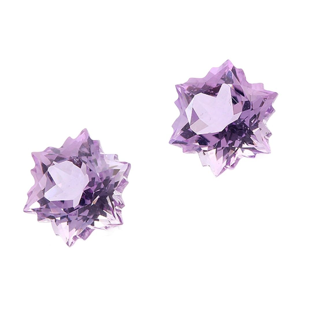 1.95cts Amethyst Snowflake Cut Gemstone 8x8mm Natural Gemstone Purple ...