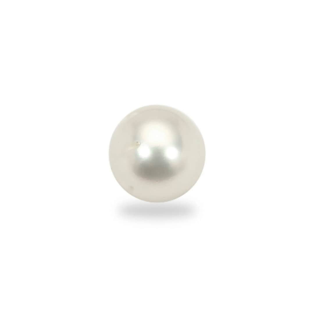 Natural 14mm White South Sea Pearl Undrilled Real Pearl Round - Etsy