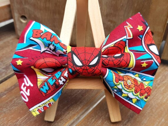 Spider Man Bow Tie Superheroes Dog or Cat Bowtie - Etsy