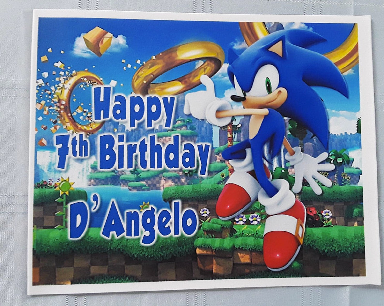 Sonic edible cake topper Photo Frosting sheet Personalized | Etsy