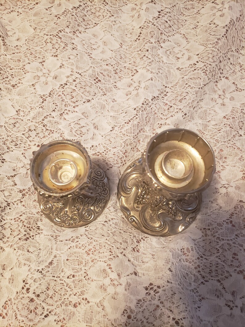 Vintage Godinger, Candlesticks, Siverplated, Intricate Candleholder ...