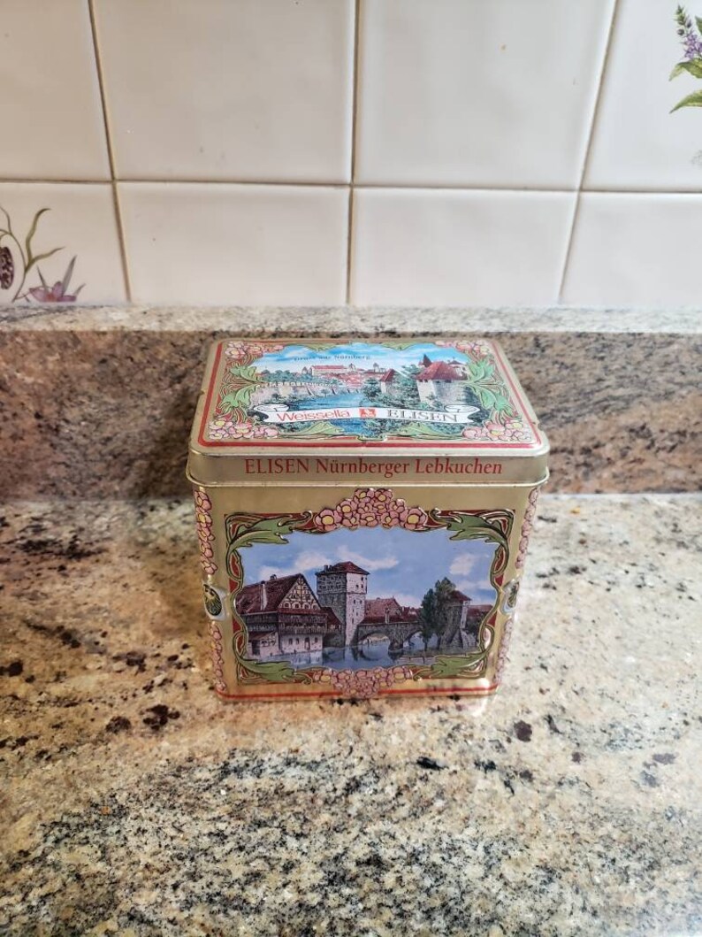 Vintage Music Tin German Music Tin. Xmas Tin Music Box - Etsy