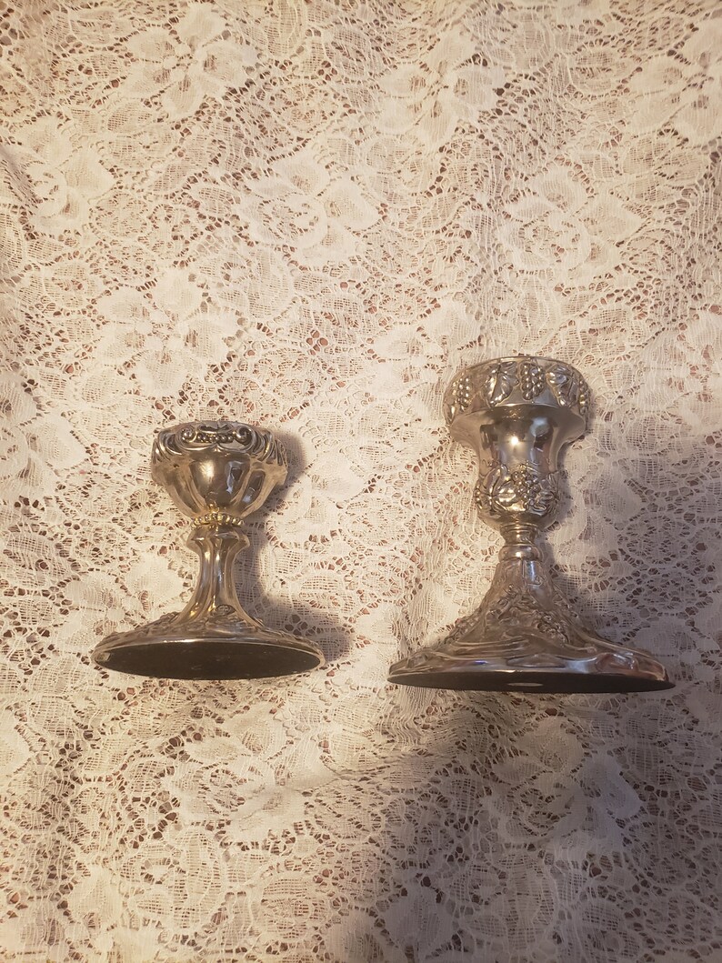 Vintage Godinger, Candlesticks, Siverplated, Intricate Candleholder ...
