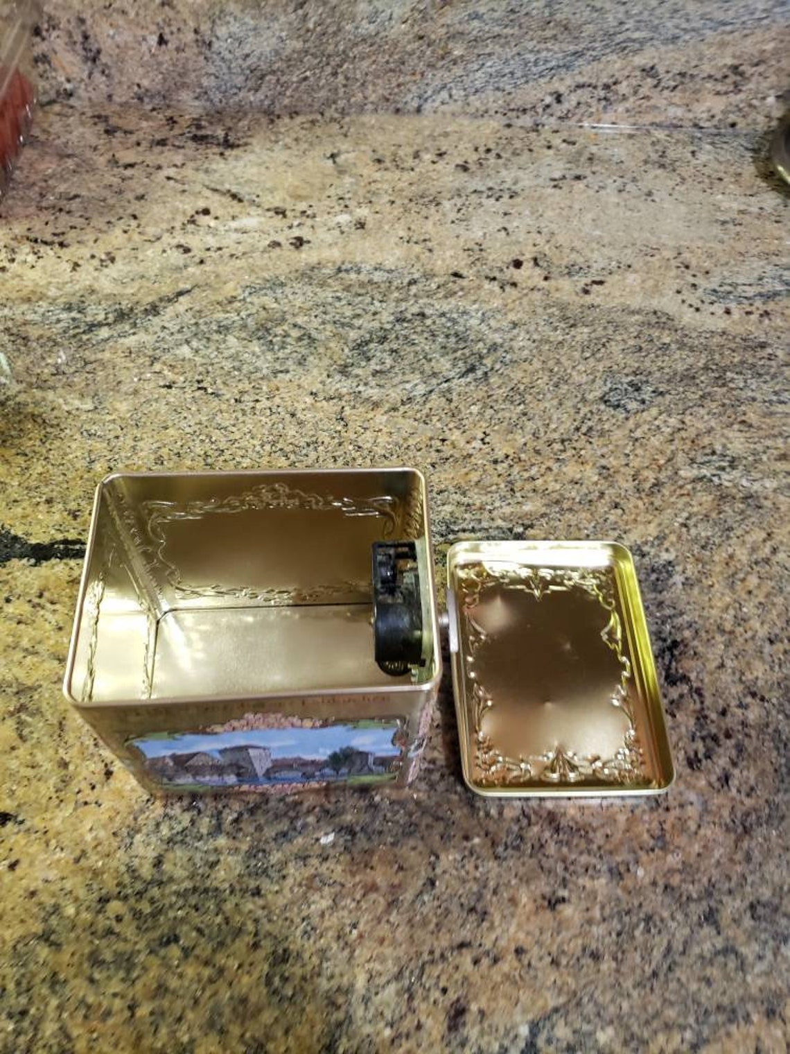 Vintage Music Tin German Music Tin. Xmas Tin Music Box - Etsy