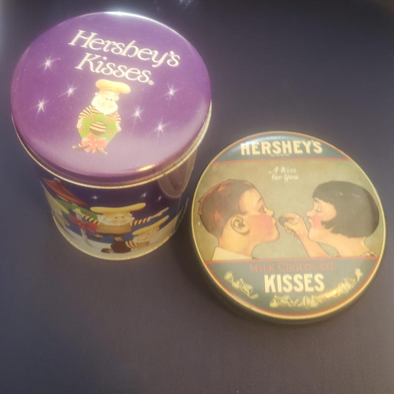 Vintage Hershey Kisses Tin - Etsy