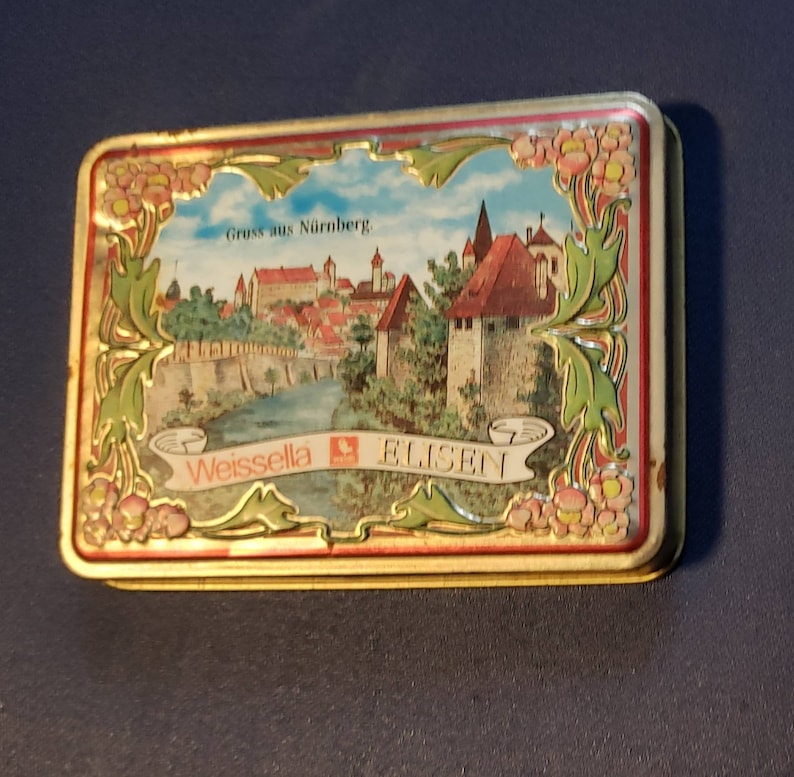 Vintage Music Tin German Music Tin. Xmas Tin Music Box - Etsy