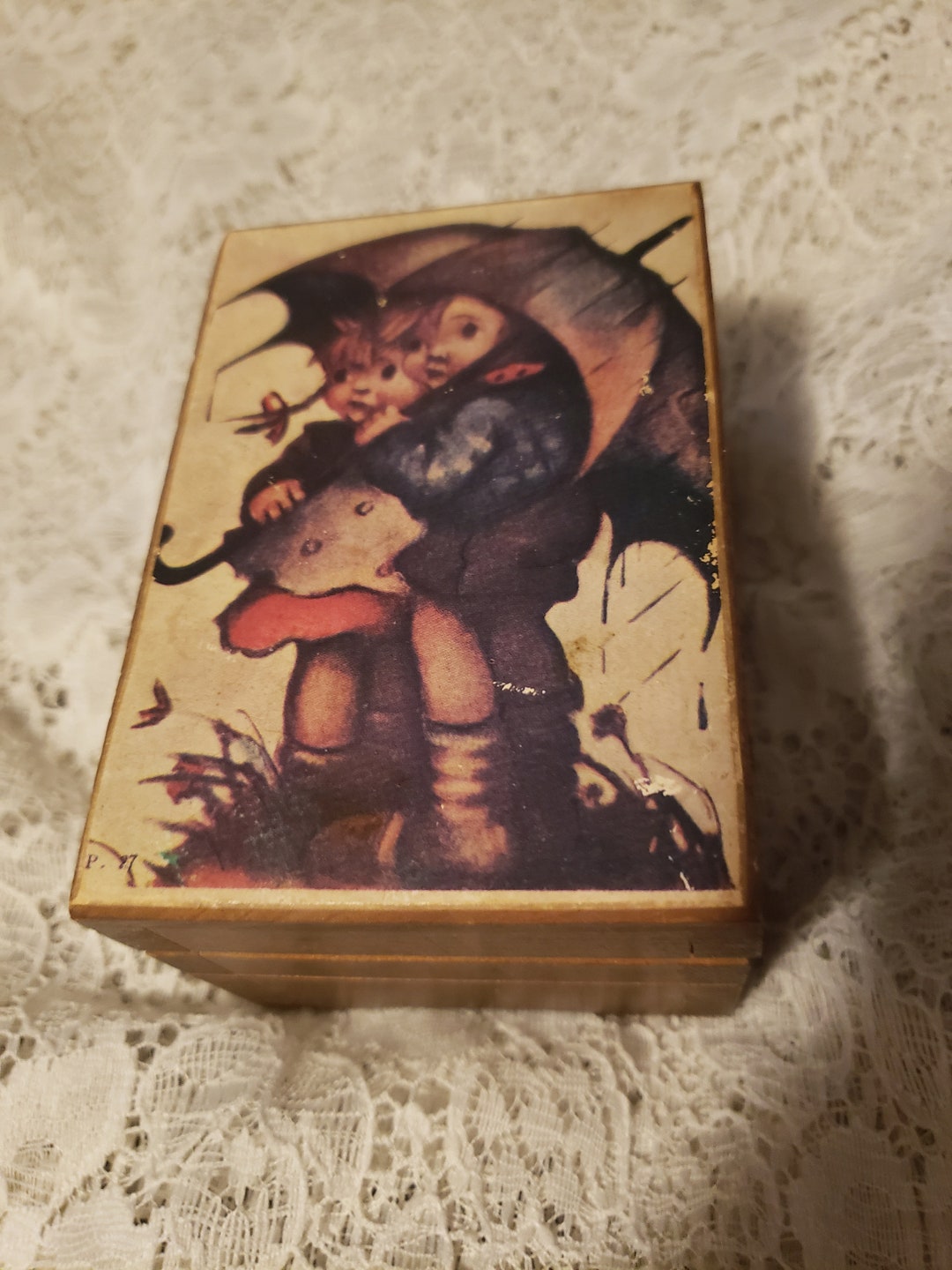 Vintage Hummel, Music Box, Small Music Box, Because of You ...