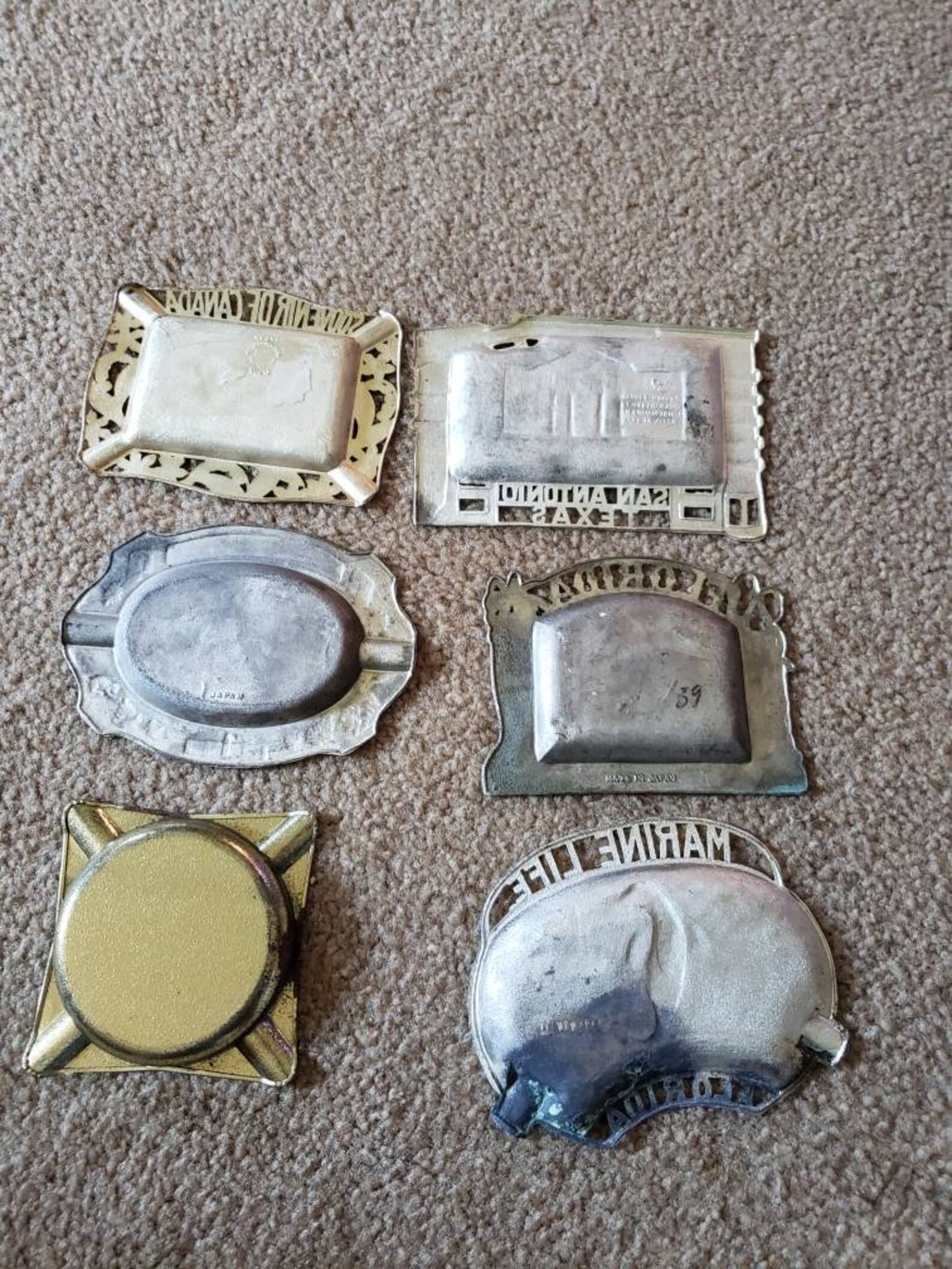 Vintage ashtrays Souvenir ashtrays State ashtrays Metal | Etsy
