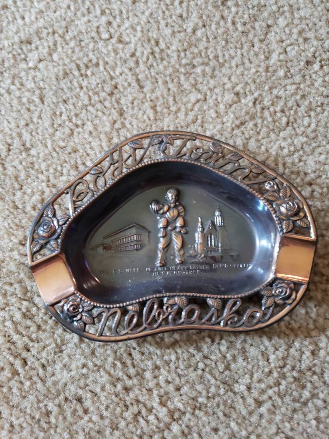 Vintage Ash Trays Ashtrays Souvenirs Metal State Tray Iowa | Etsy