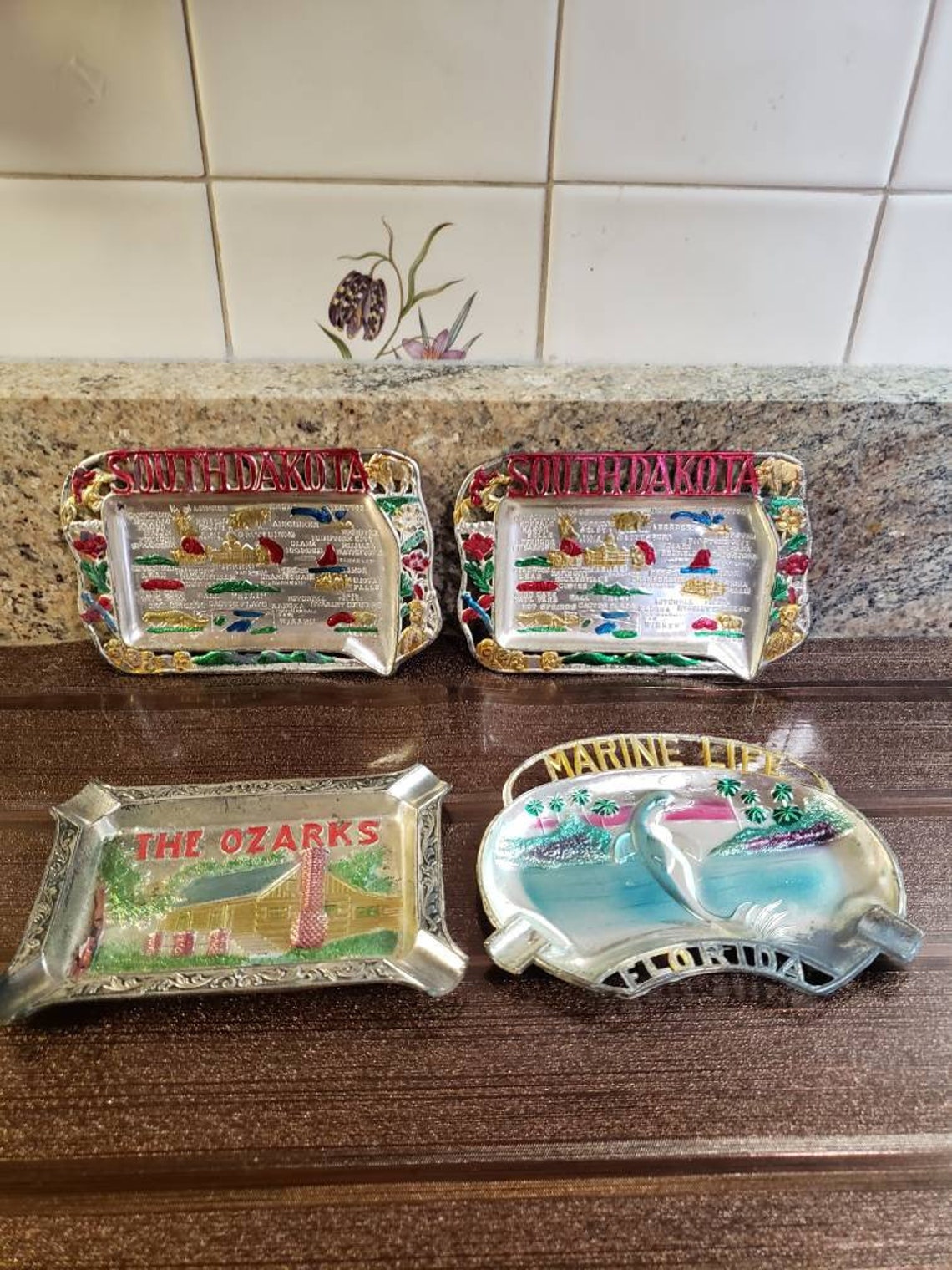 Vintage Ashtrays, Souvenir Ashtrays, State Ashtrays, Florida Ashtray, Canada Tray, Texas Tray ...