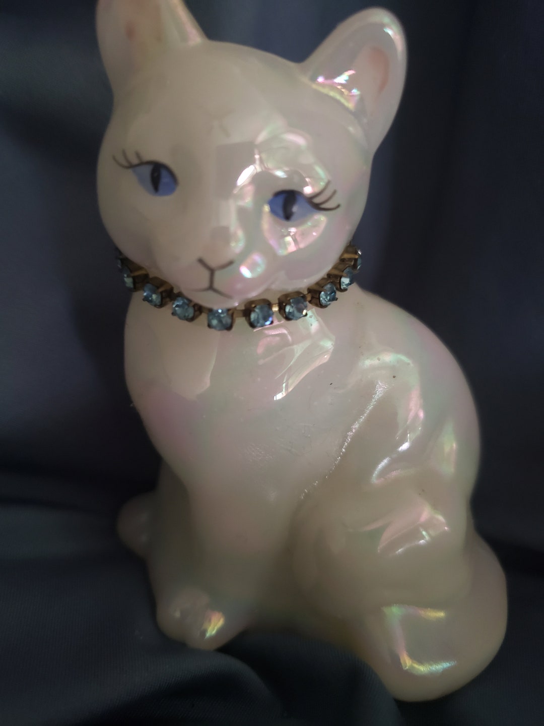 Vintage Lefton, Lefton Cat, Birthday Cat, Iridescent Cat, Collectible ...