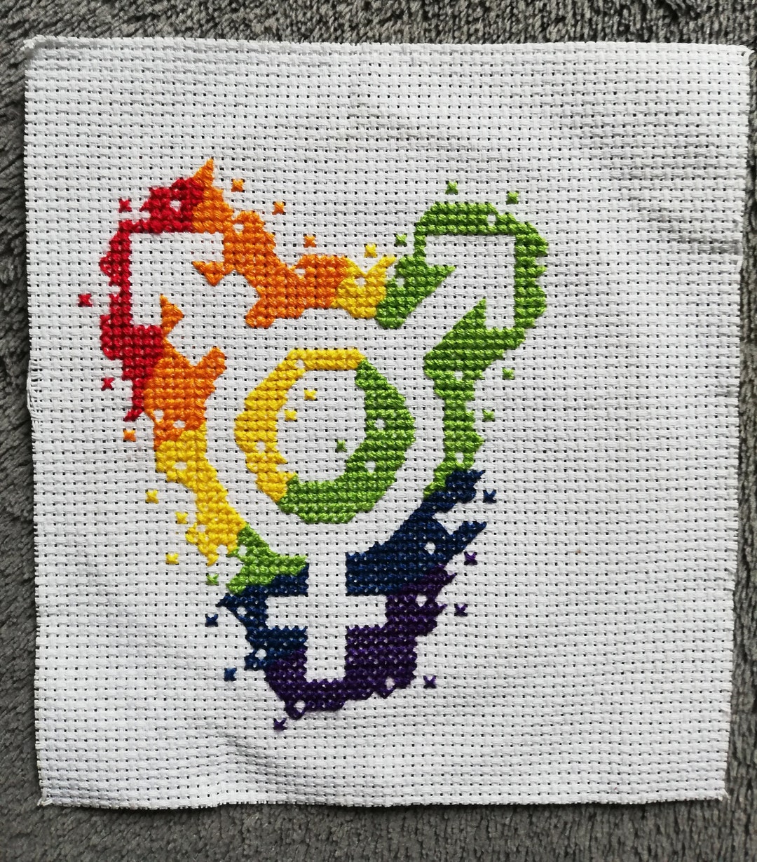 PATTERN ONLY Trans Symbol Rainbow Splatter Xstitch Pattern - Etsy