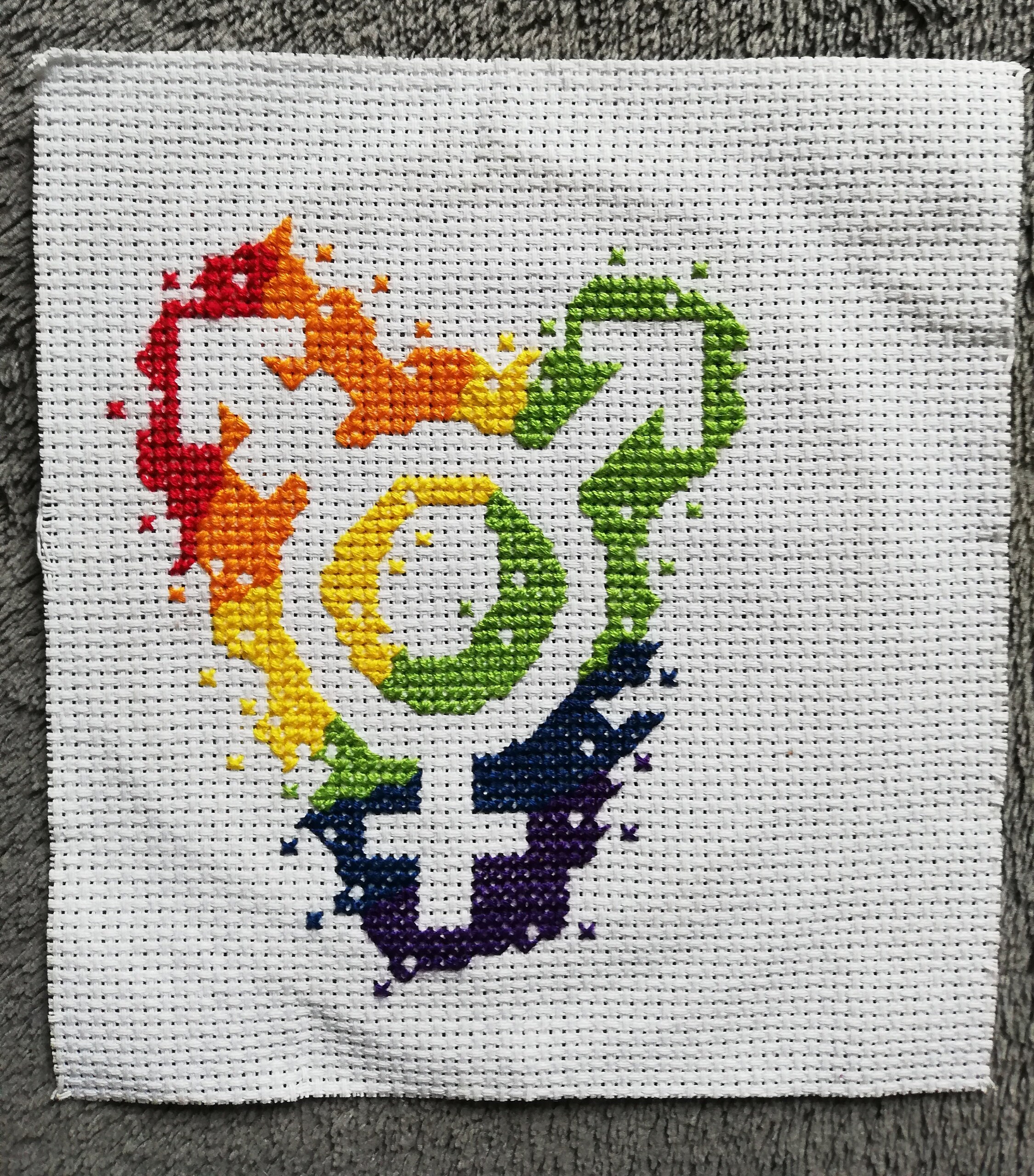 PATTERN ONLY Trans Symbol Rainbow Splatter Xstitch Pattern - Etsy