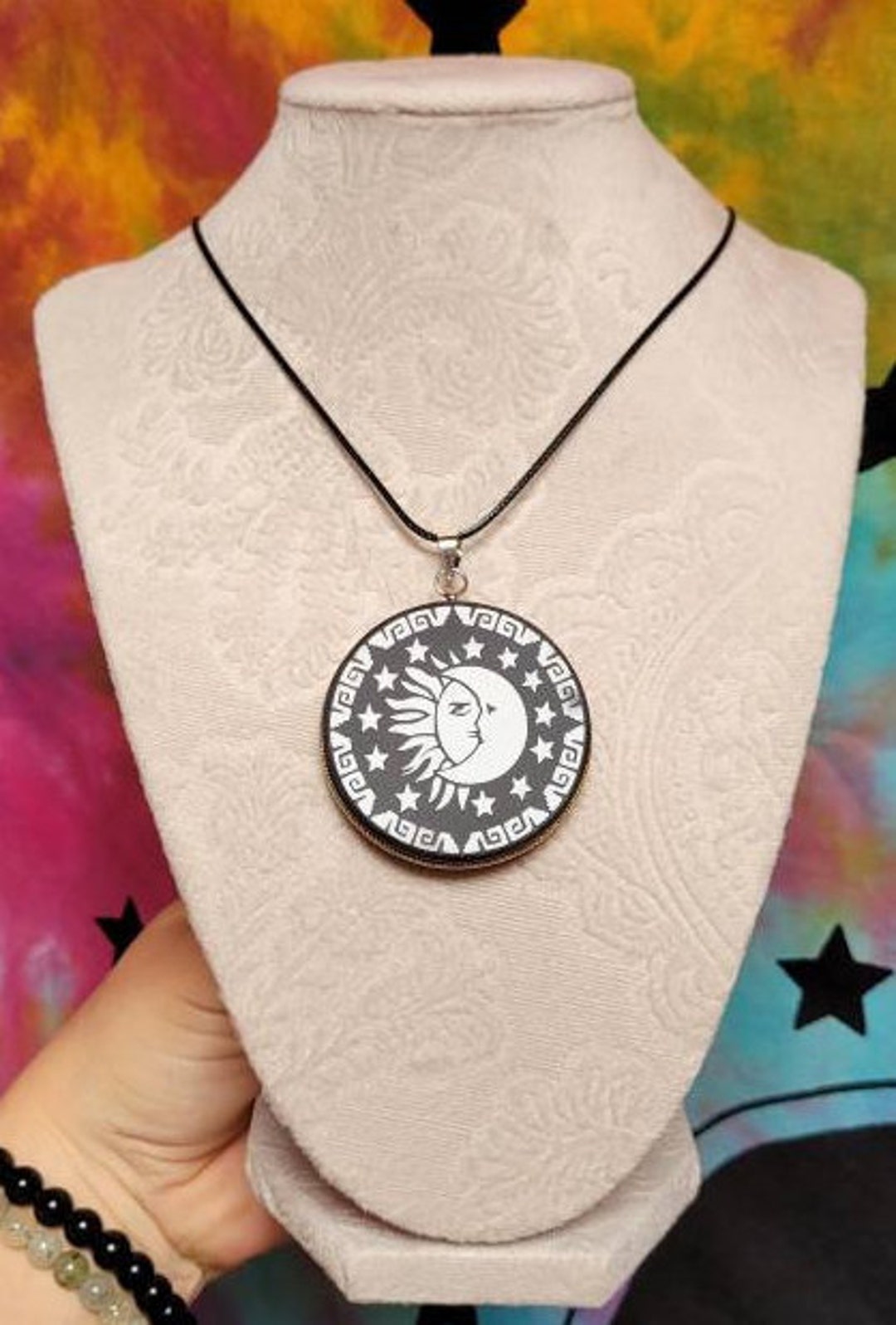 Eclipse Obsidian Pendant * Volcanic Glass * Hand Carved * Scrying ...