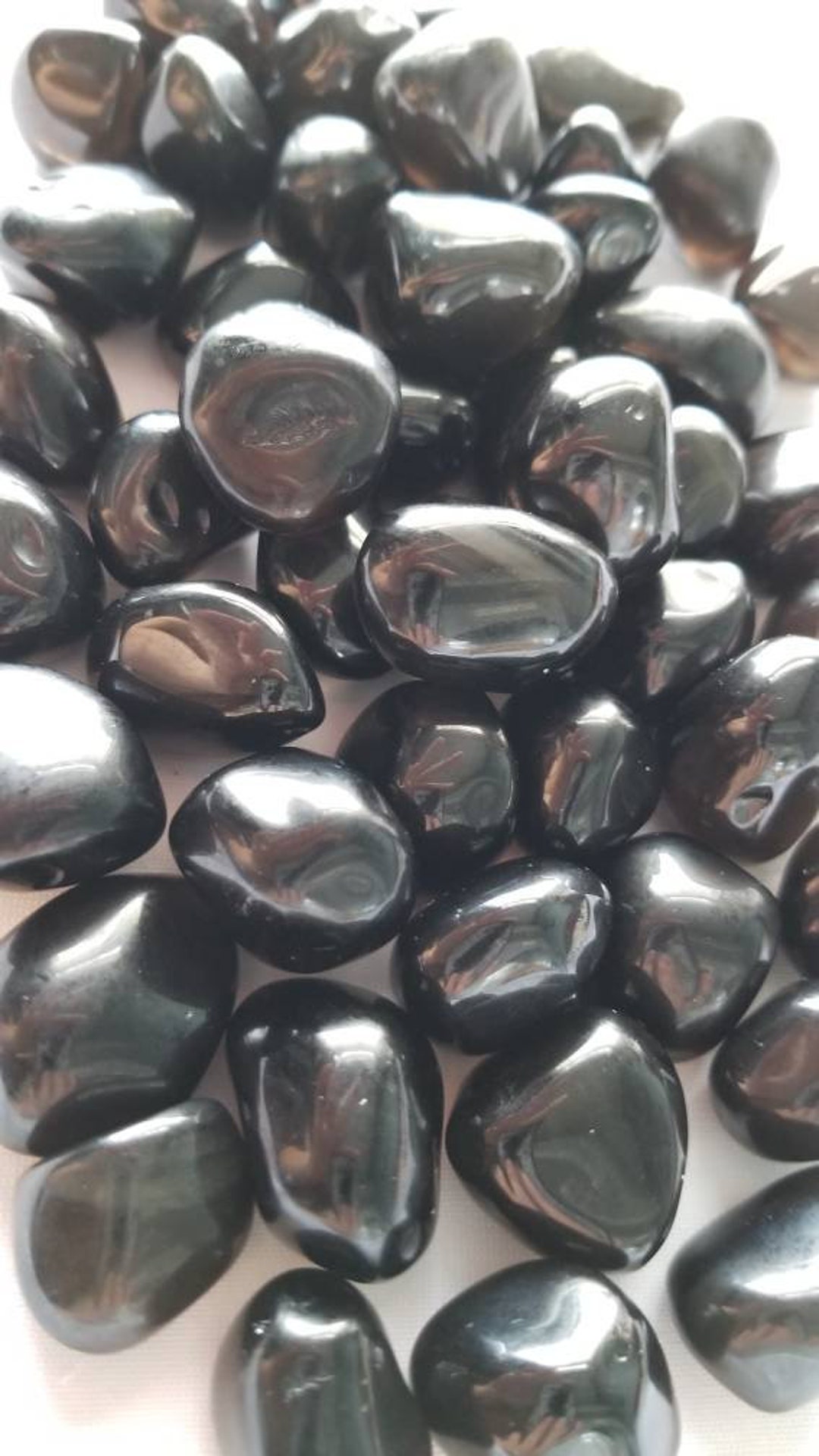 Medium Apache Tear Drop Tumbled & Polished Stone * Drops of Obsidian ...