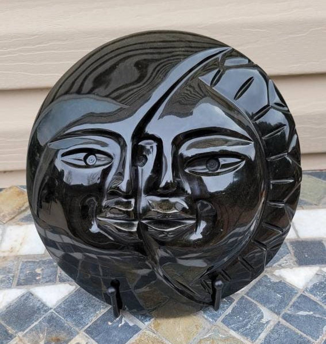 Golden Sheen Obsidian Eclipse Hand Carved From Mexico #1 - Etsy