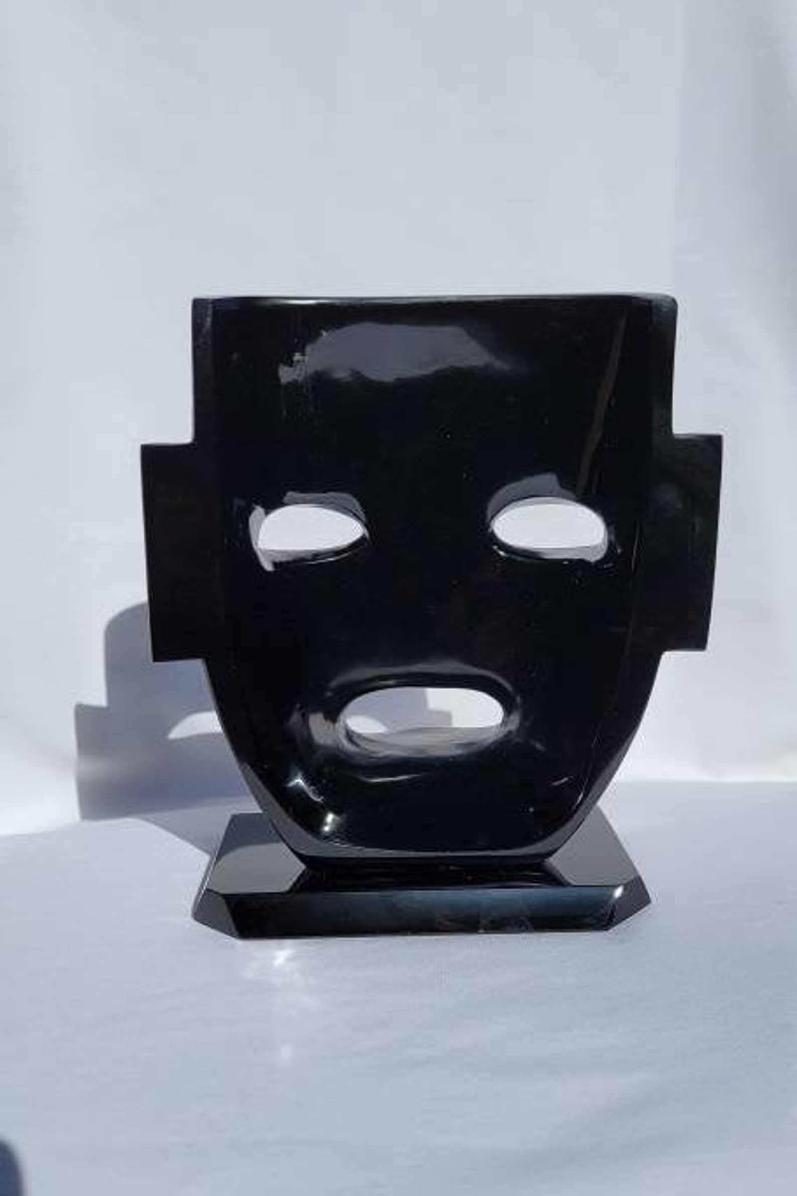 Etched Golden Sheen Obsidian Mask Aztec & Mayan Alter - Etsy