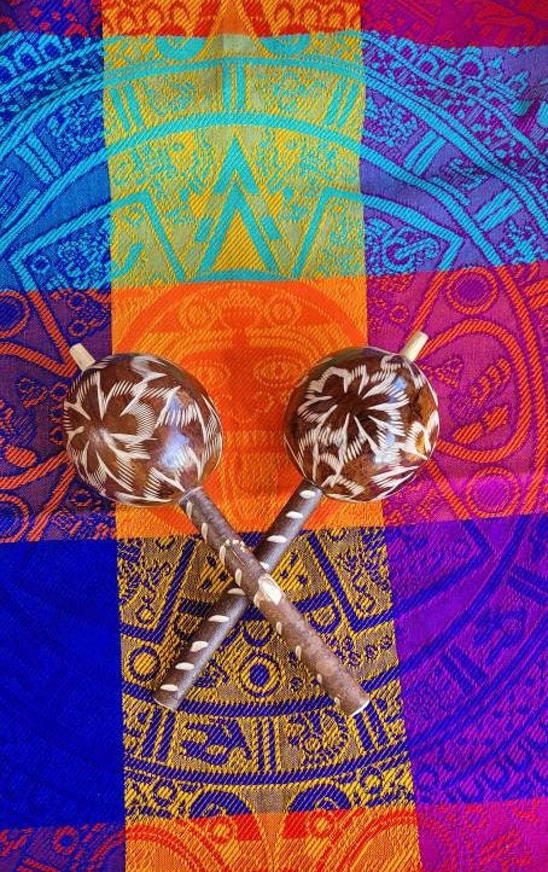 Mexican Large Seed Maraca * Rattle * Aztec Dancers - Etsy