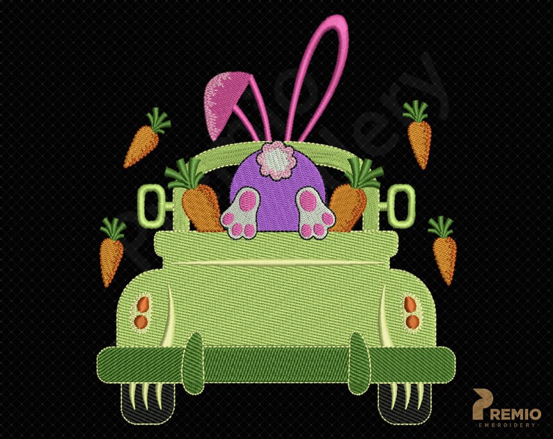Happy Easter Car Embroidery Design, Easter Embroidery Designs, Easter ...