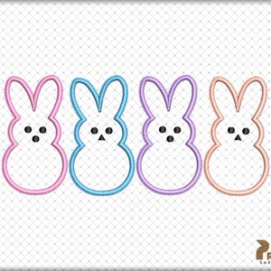 Peeps Easter Machine Embroidery Design File, Happy Easter Peeps ...