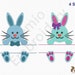 Floral Bunny Machine Embroidery Files, Spring Rabbit Embroidery Design ...
