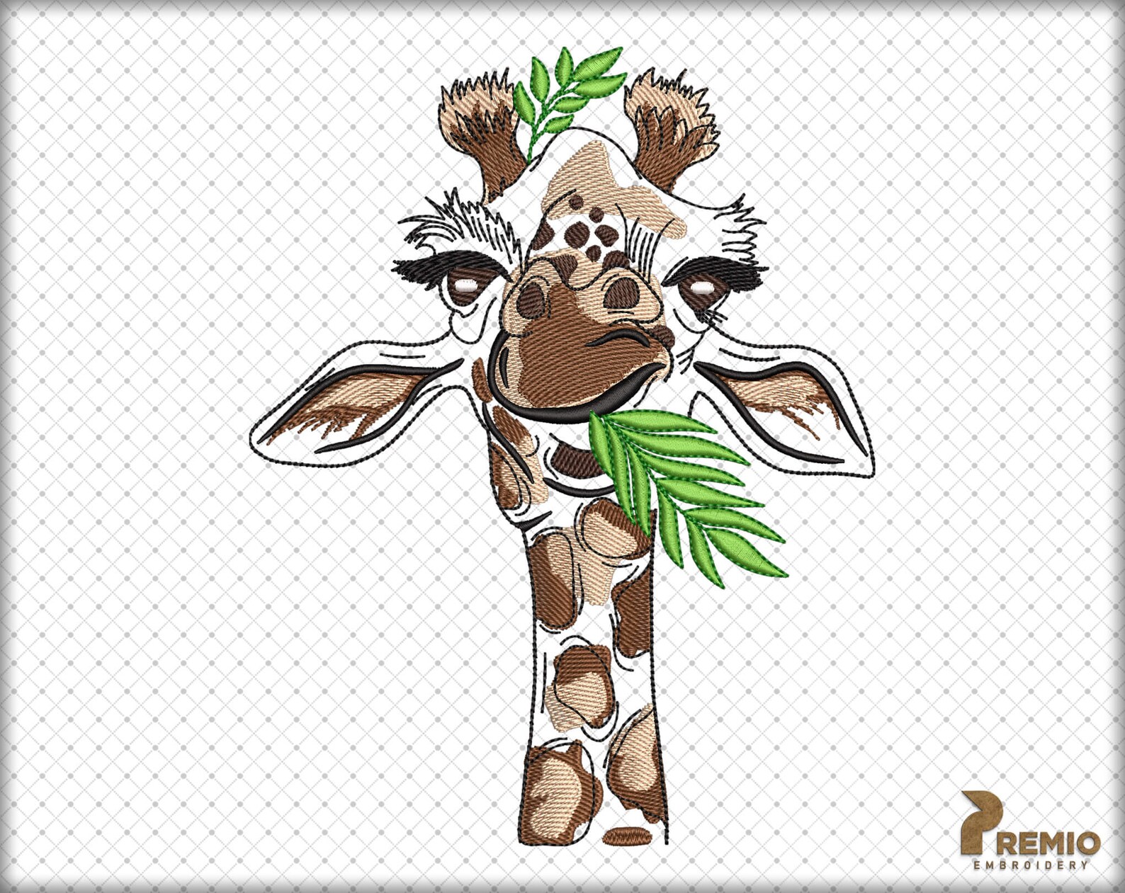 Giraffe Embroidery Designs, Embroidery Design for Giraffe, Wildlife ...