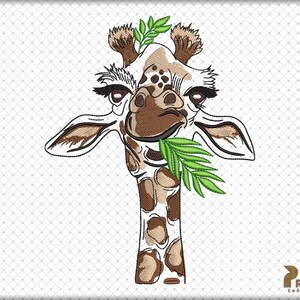 Giraffe Embroidery Designs, Embroidery Design for Giraffe, Wildlife ...