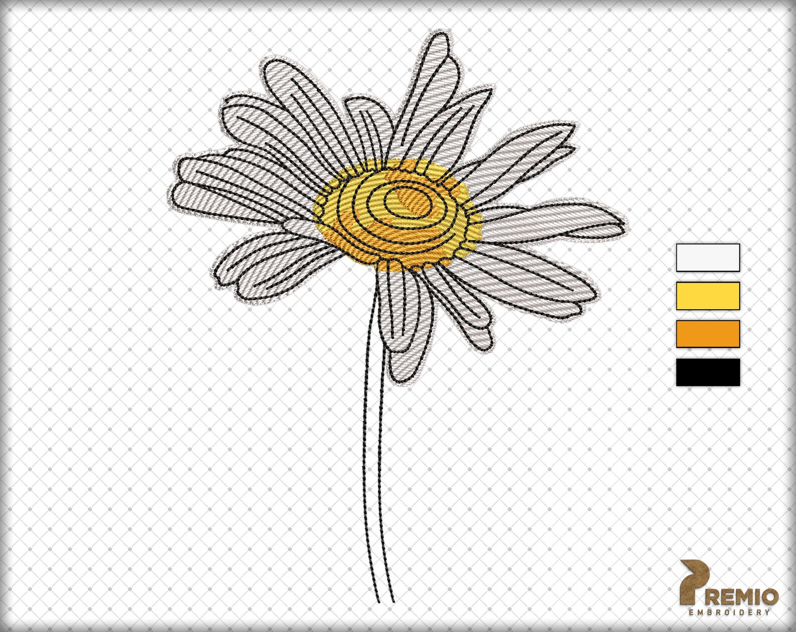 Daisy Embroidery Design Daisy Flower Machine Embroidery | Etsy