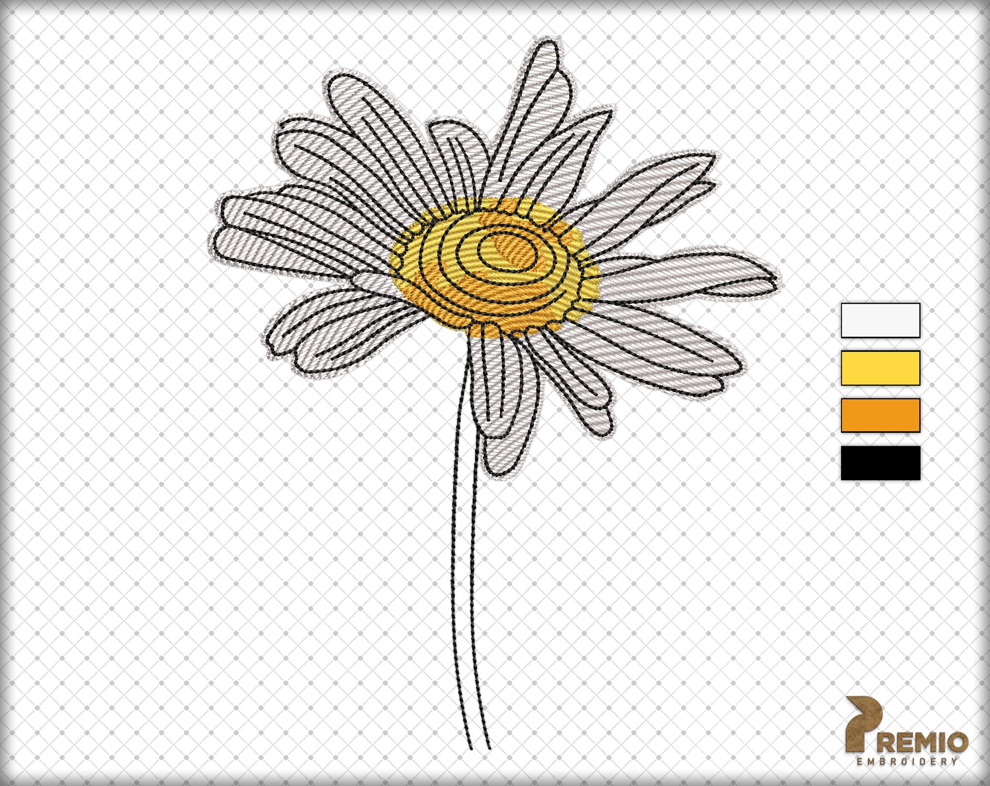 Daisy Embroidery Design Daisy Flower Machine Embroidery | Etsy