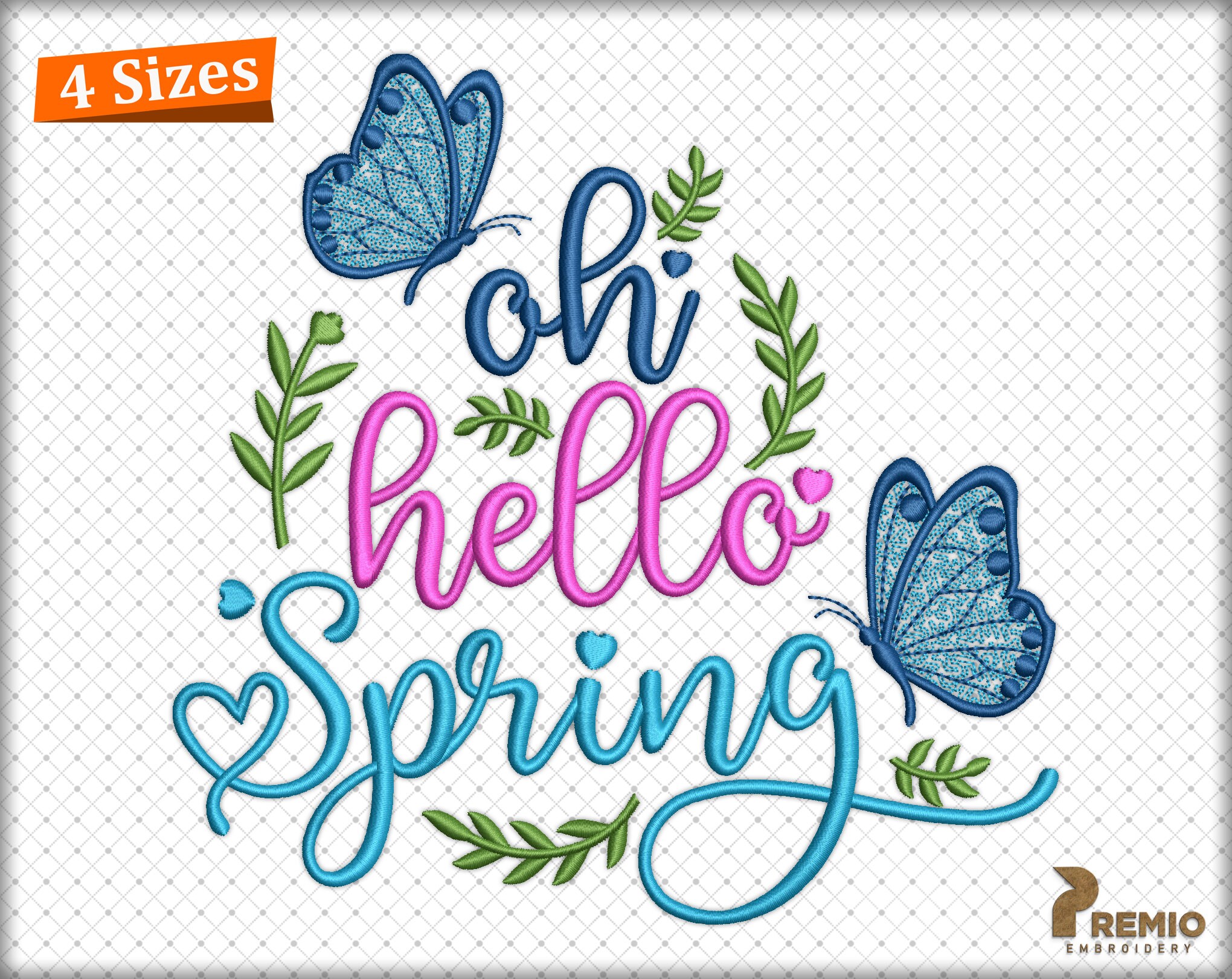 Hello Spring Embroidery Designs Happy Spring Happy Easter - Etsy