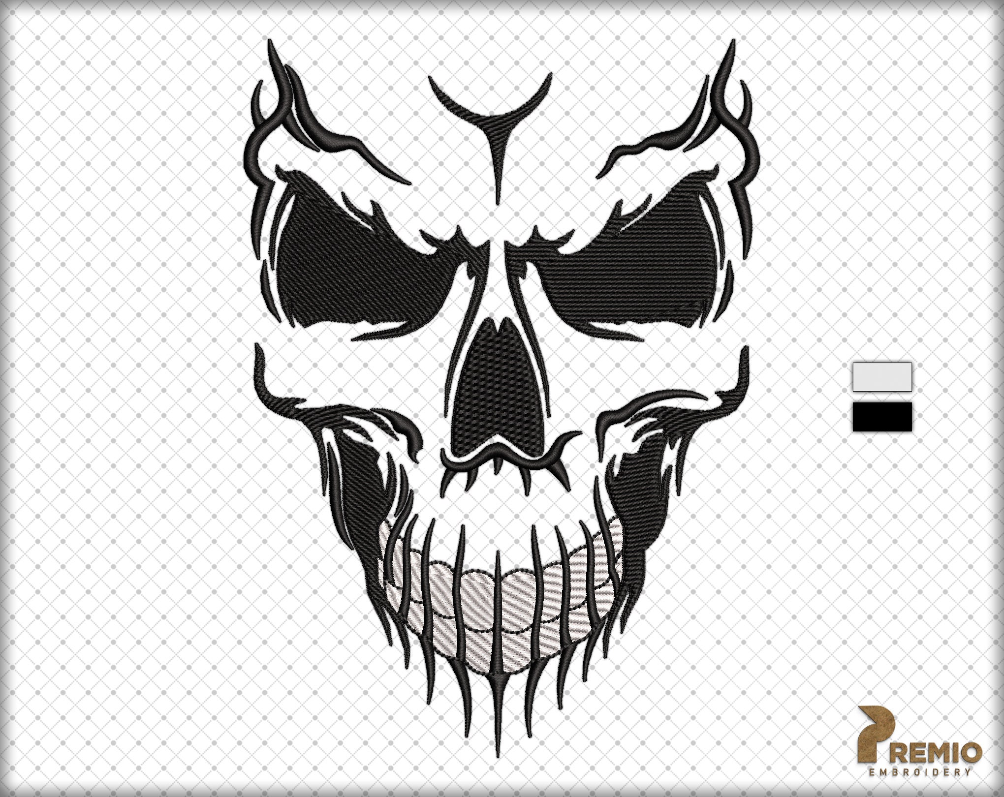 Disegno Del Volto Di Uno Scheletro Malvagio