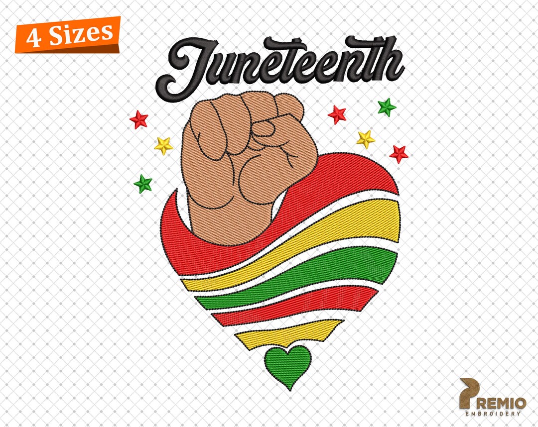 Juneteenth Embroidery Designs, Juneteenth 1865 Embroidery Design, Black ...