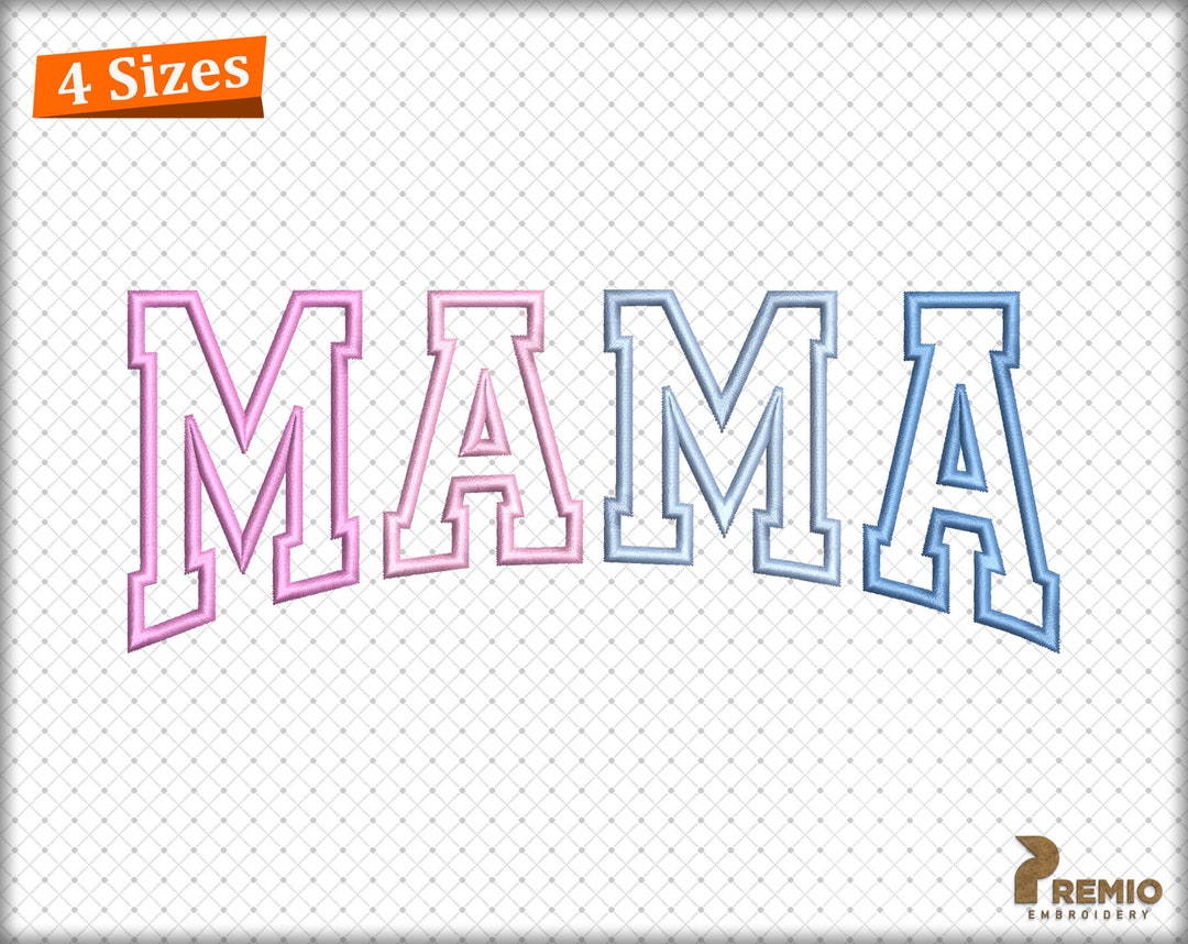 Mama Embroidery Design, Mother's Day Embroidery Designs, Mama Split ...