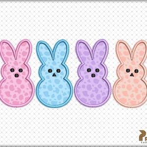 Peeps Easter Machine Embroidery Design File, Happy Easter Peeps ...