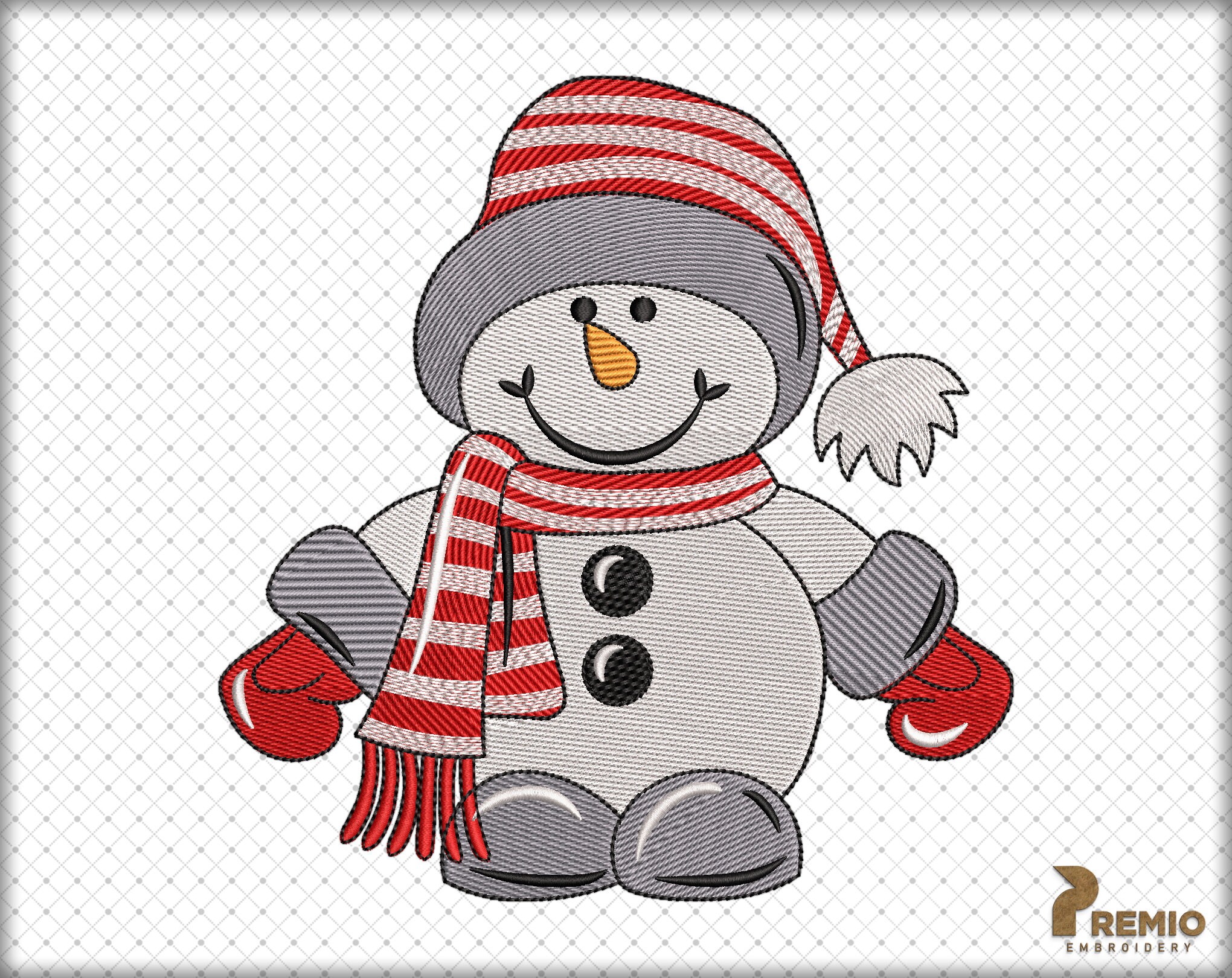 Snowman Embroidery Design, Holiday Embroidery Design Pattern, Christmas ...