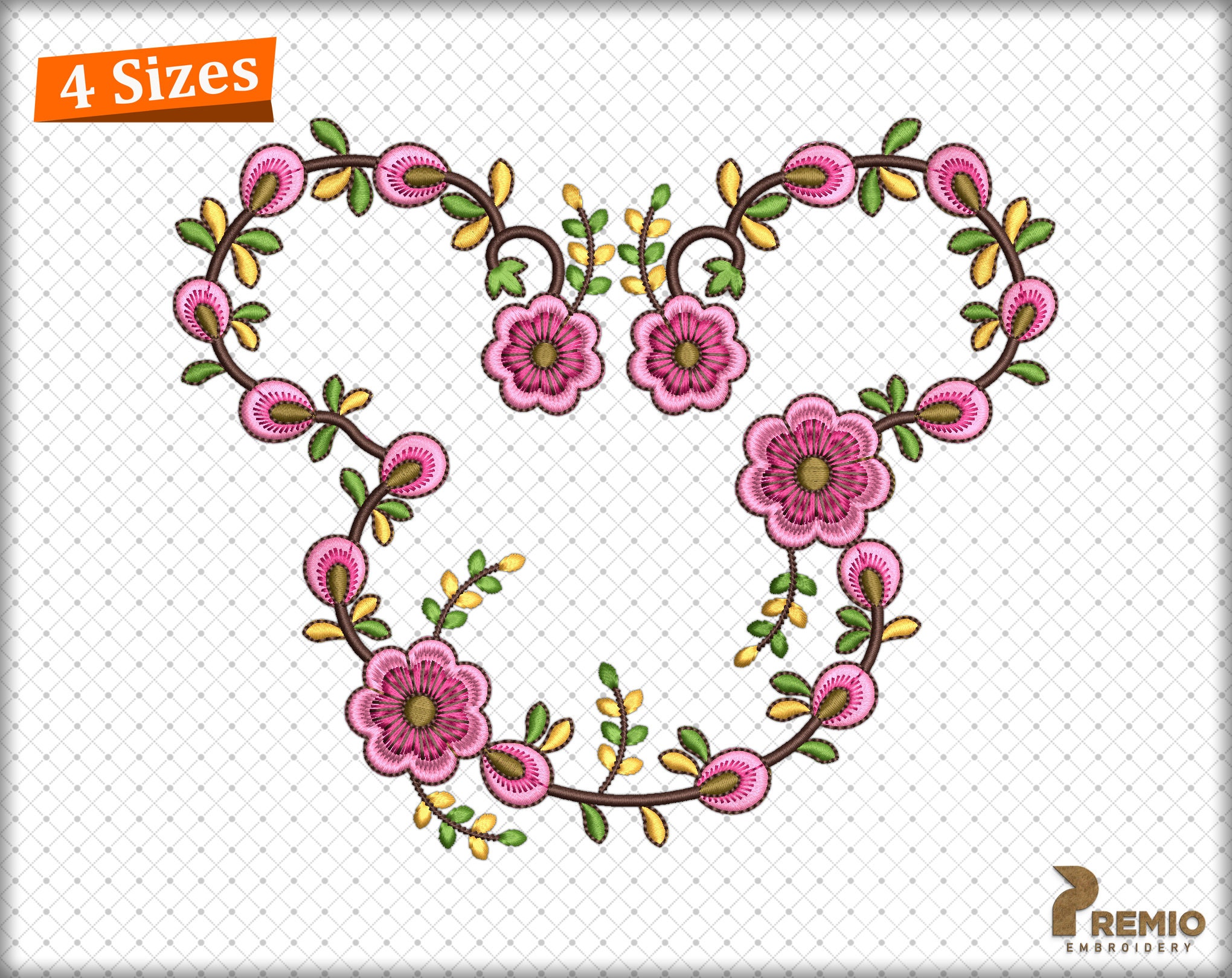 Spring Embroidery Designs Floral Head Spring Machine - Etsy