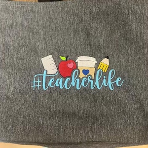 Teacher Embroidery Design, Back to School Machine Embroidery Files ...