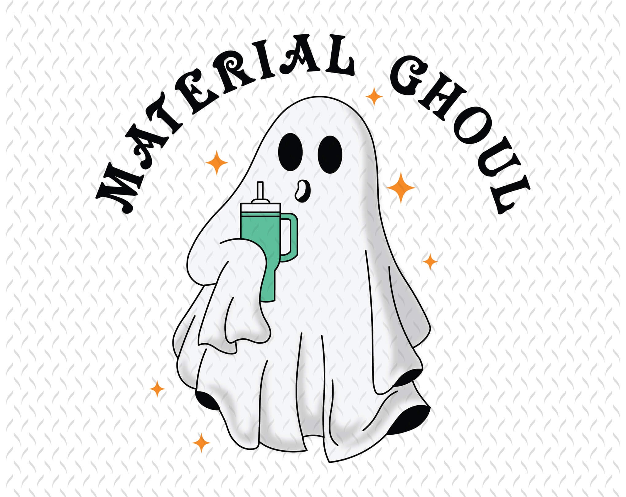 Material Ghoul PNG, Boojee Stanley Tumbler Cup Inspired Ghost PNG ...