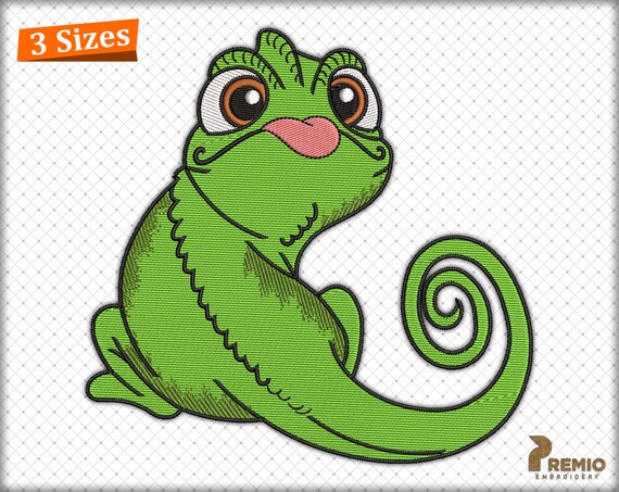 Pascal Tangled Machine Embroidery Design Rapunzel Pascal Best - Etsy.de