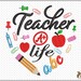 Teacher Embroidery Design, Back to School Machine Embroidery Files ...