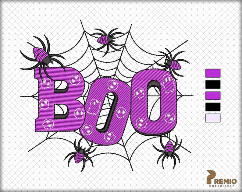 Halloween BOO Machine Embroidery Design BOO Embroidery - Etsy