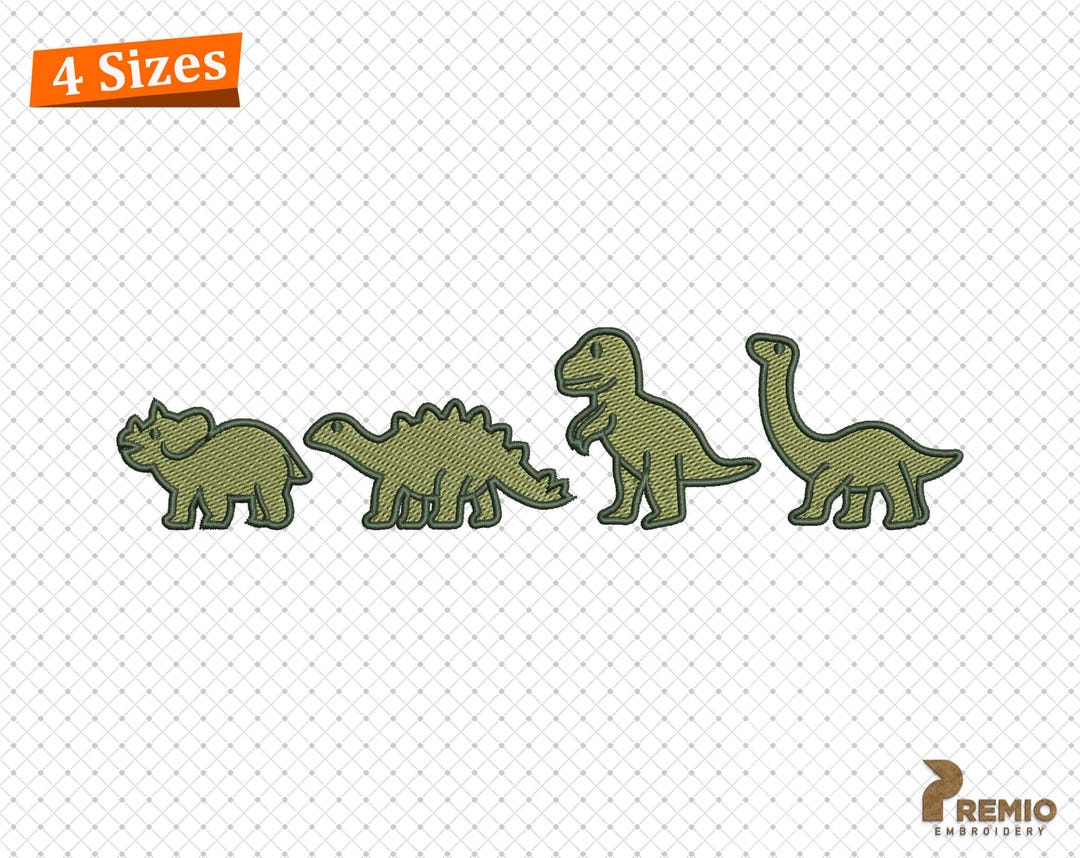 Cute Dino Embroidery Design, Dinosaurs Embroidery File, Trendy Saurus ...