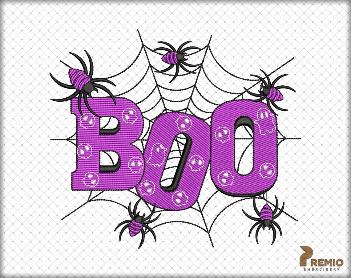 Halloween BOO Machine Embroidery Design BOO Embroidery - Etsy