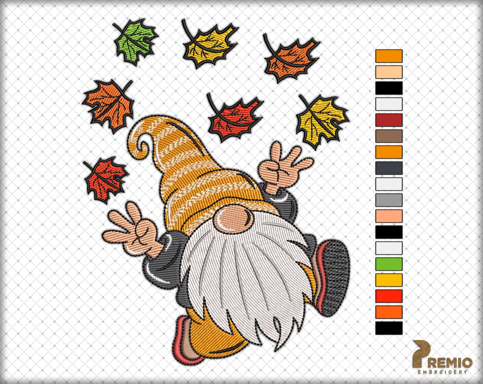 Fall Gnome Embroidery Designs Autumn Fall Gnome Embroidery - Etsy