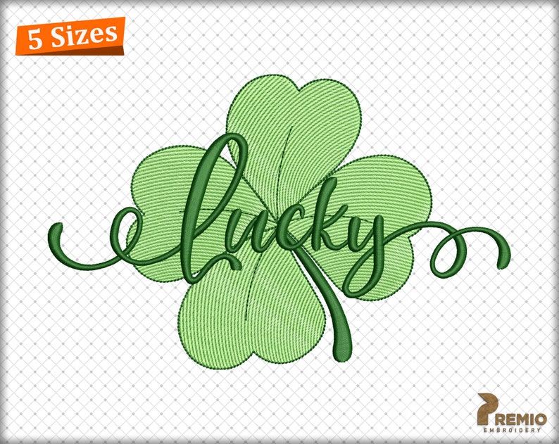 Lucky Embroidery Designs Clover Machine Embroidery Design - Etsy