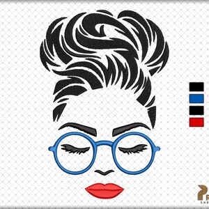 Afro Woman Embroidery Design, Afro Lady Embroidery Design, African ...