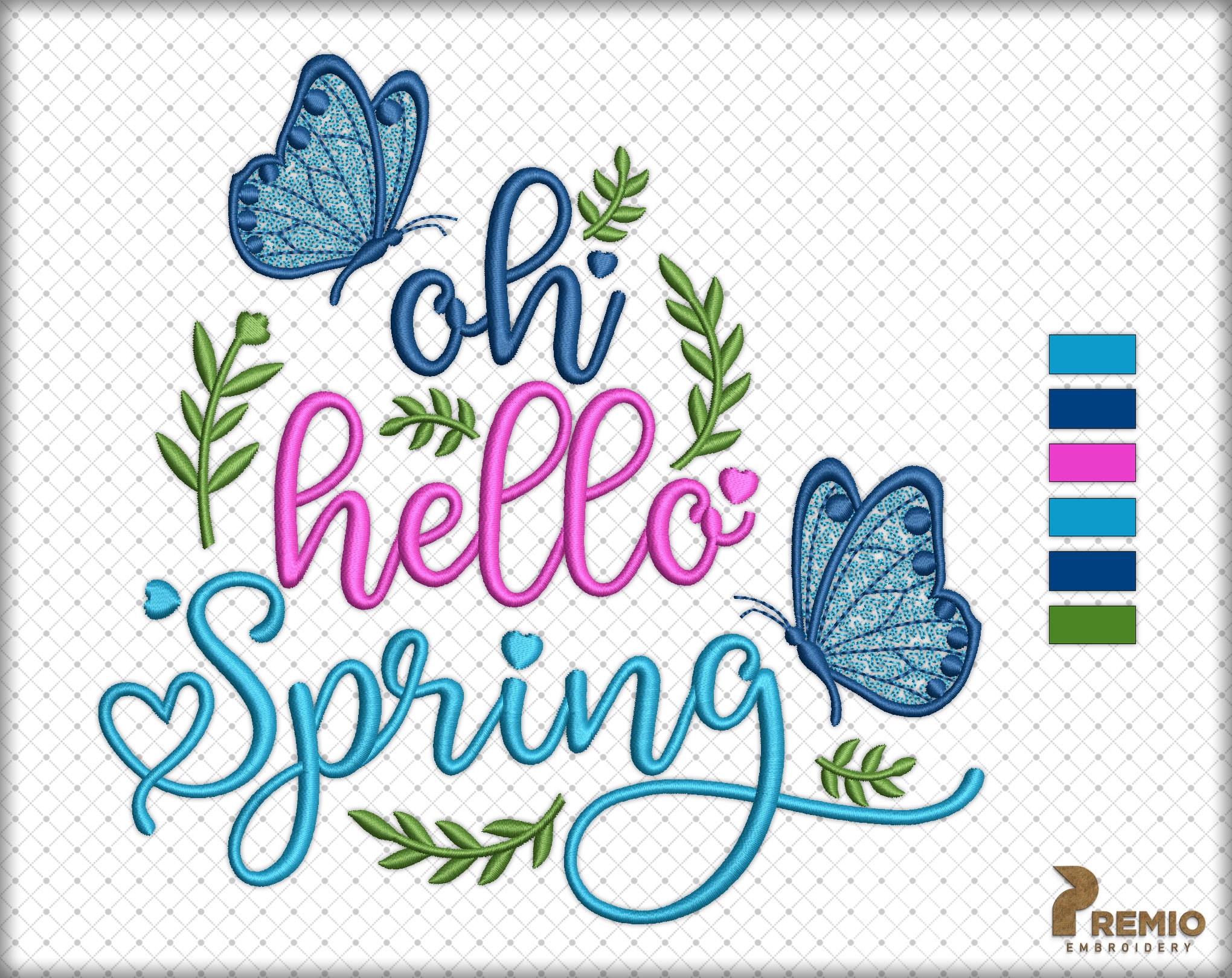 Hello Spring Embroidery Designs, Happy Spring, Happy Easter, Funny ...