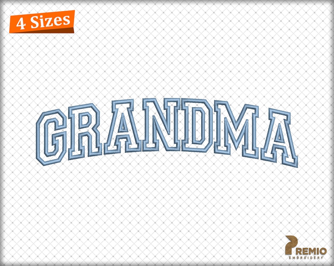 Grandma Arched Applique Embroidery Design, Mother's Day Embroidery ...