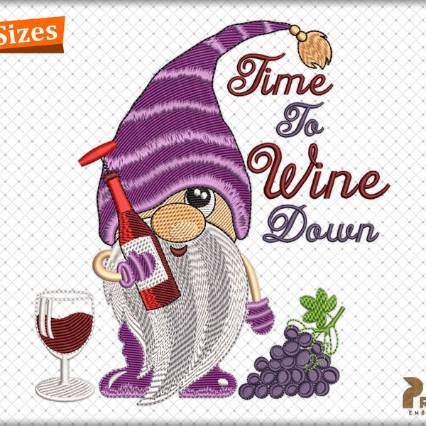 Wine Embroidery - Etsy