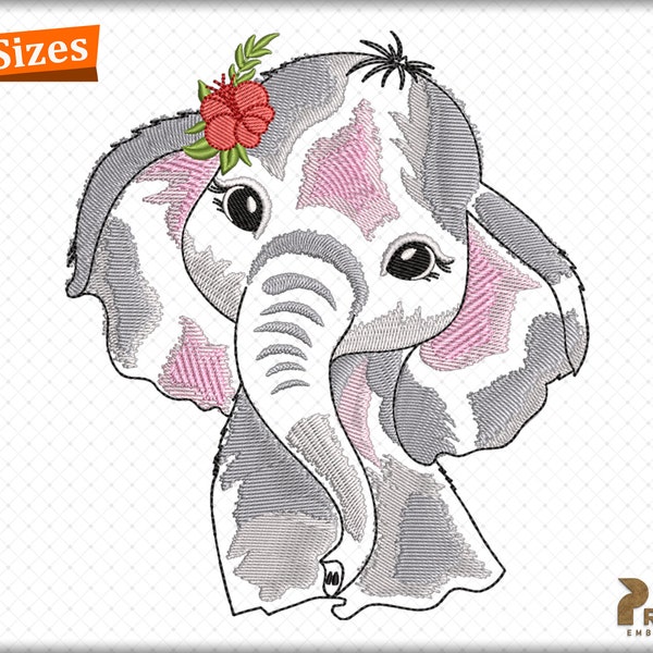 Elephant Machine Embroidery - Etsy